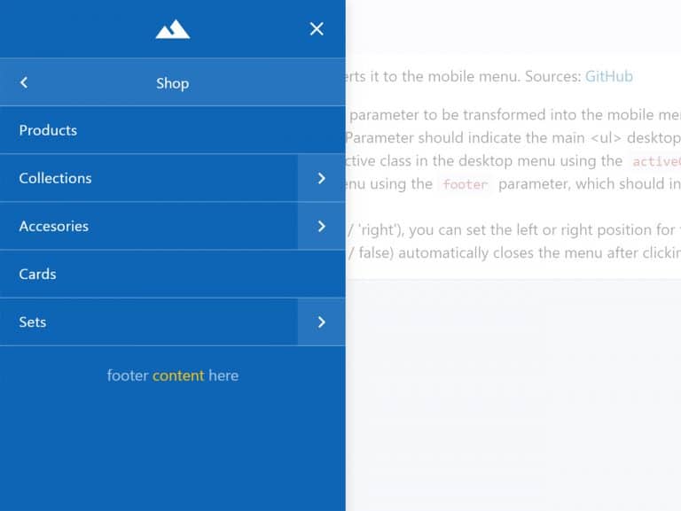 Mobile-Friendly Sliding Mega Menu with CSS and jQuery - MA5 Menu