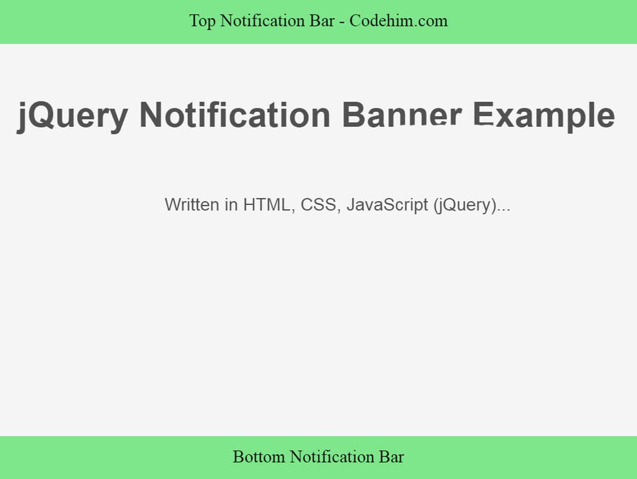 jQuery Header Notification Bar with a Simple Plugin — CodeHim jQuery Header Notification Bar with a Simple Plugin — CodeHim