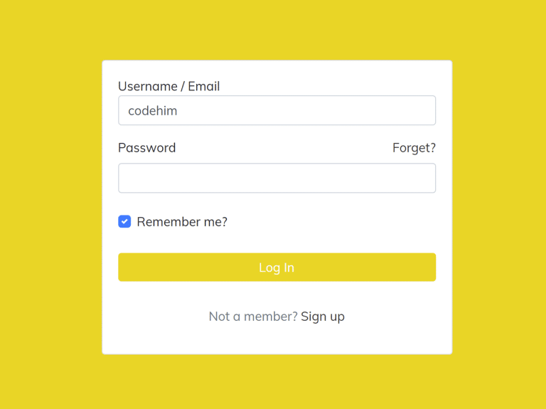 65+ Login Page in HTML with CSS Code Sample Simple to Difficult — CodeHim