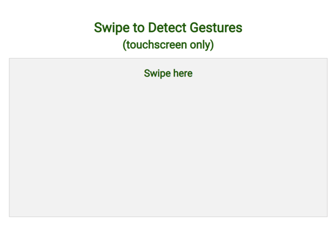 Touch Swipe Detection in Pure JavaScript — CodeHim