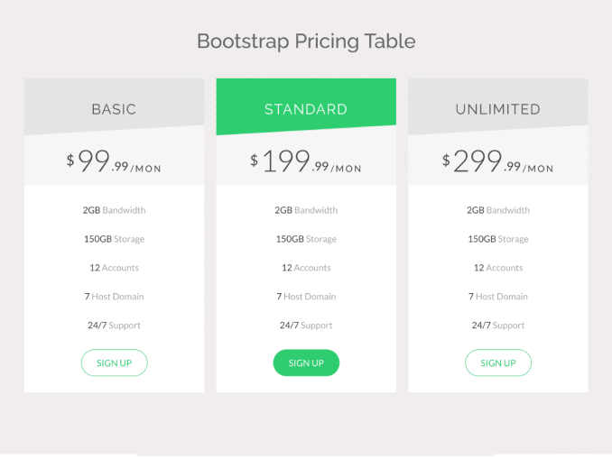 Bootstrap Pricing Table Template — CodeHim Bootstrap Pricing Table Template — CodeHim