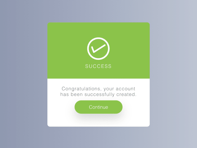 Registration Successful Message Example in HTML — CodeHim Registration Successful Message Example in HTML — CodeHim