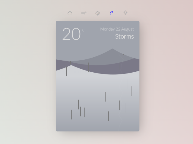 Animated Weather Card in Vanilla JS — CodeHim
