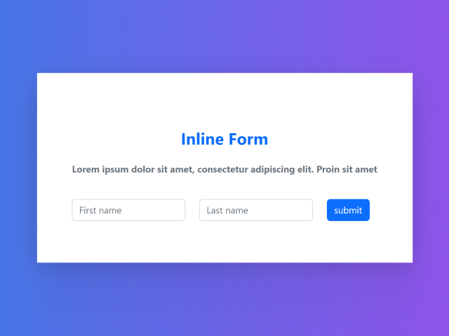 Bootstrap 5 Inline Form Example — CodeHim Bootstrap 5 Inline Form Example — CodeHim