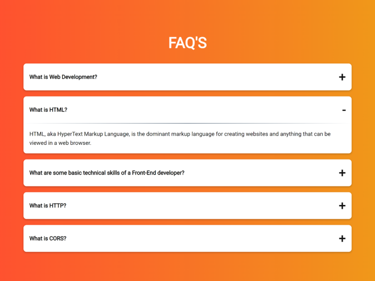 Javascript Faq Accordion Code With Example — Codehim
