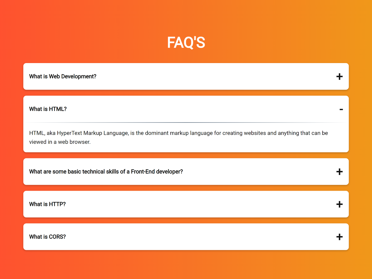 JavaScript FAQ Accordion Code with Example — CodeHim JavaScript FAQ Accordion Code with Example — CodeHim