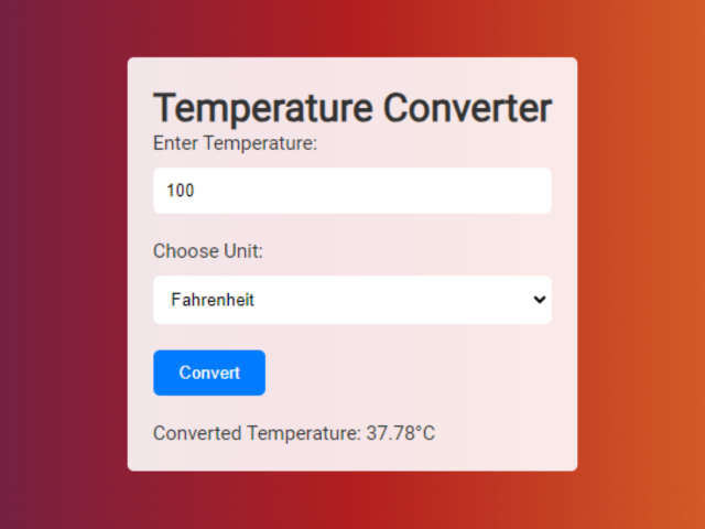 Simple Temperature Converter in JavaScript — CodeHim Simple Temperature Converter in JavaScript — CodeHim
