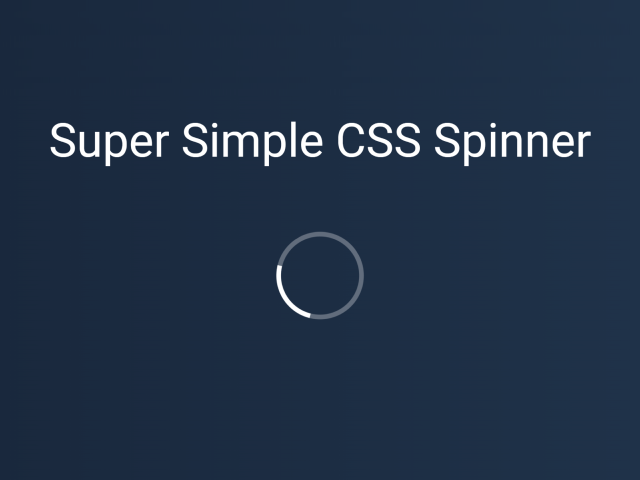 CSS Loading Spinner Example — CodeHim CSS Loading Spinner Example — CodeHim