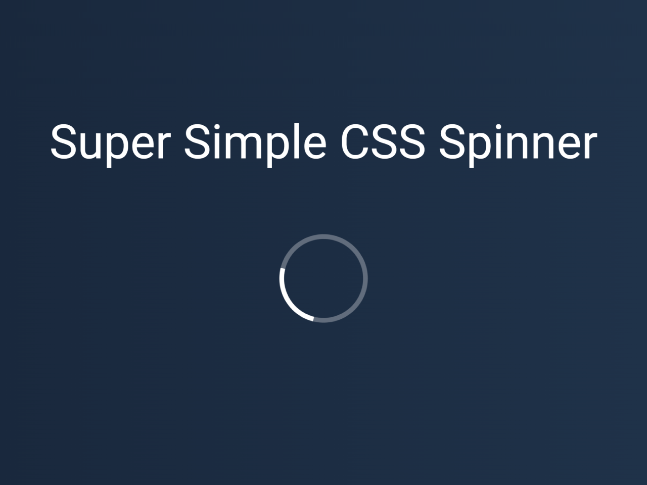 CSS Loading Spinner Example — CodeHim CSS Loading Spinner Example — CodeHim