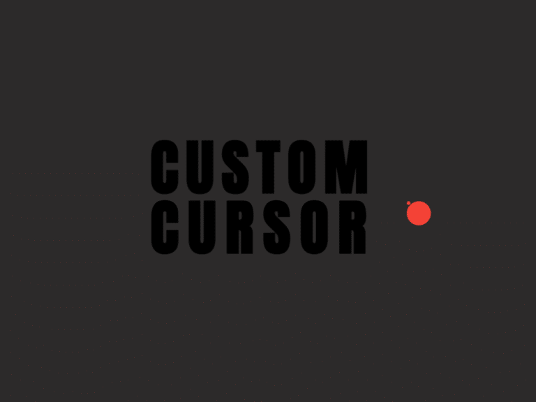 Custom Cursor Html Code — Codehim