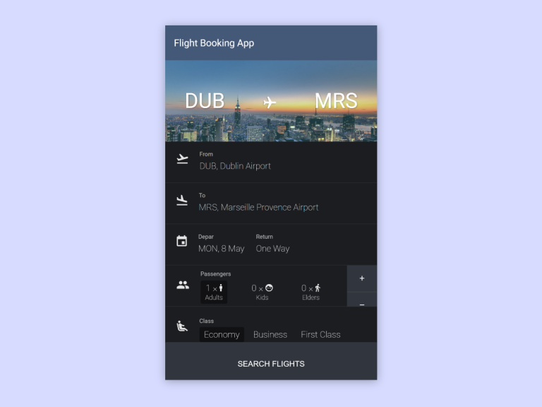 Flight Reservation Form HTML Code — CodeHim