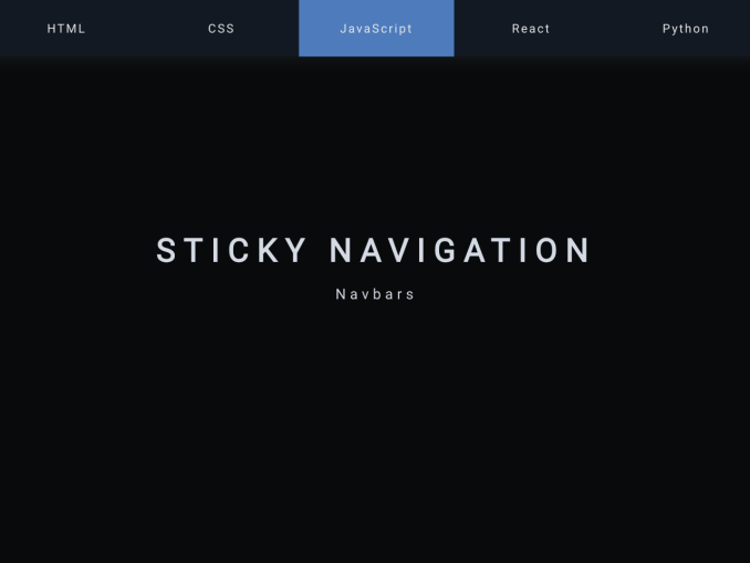 Keep Navigation Bar on Top When Scrolling — CodeHim