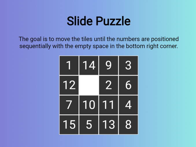 Sliding Puzzle Game in JavaScript — CodeHim