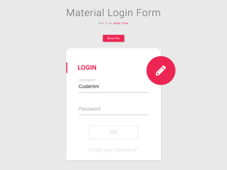 Animated Login Form Using Material Design — CodeHim