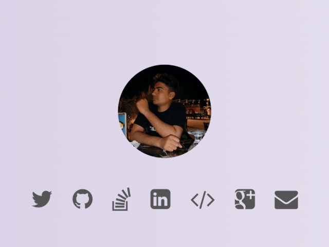Social Icons with Circular Profile Pic in CSS — CodeHim