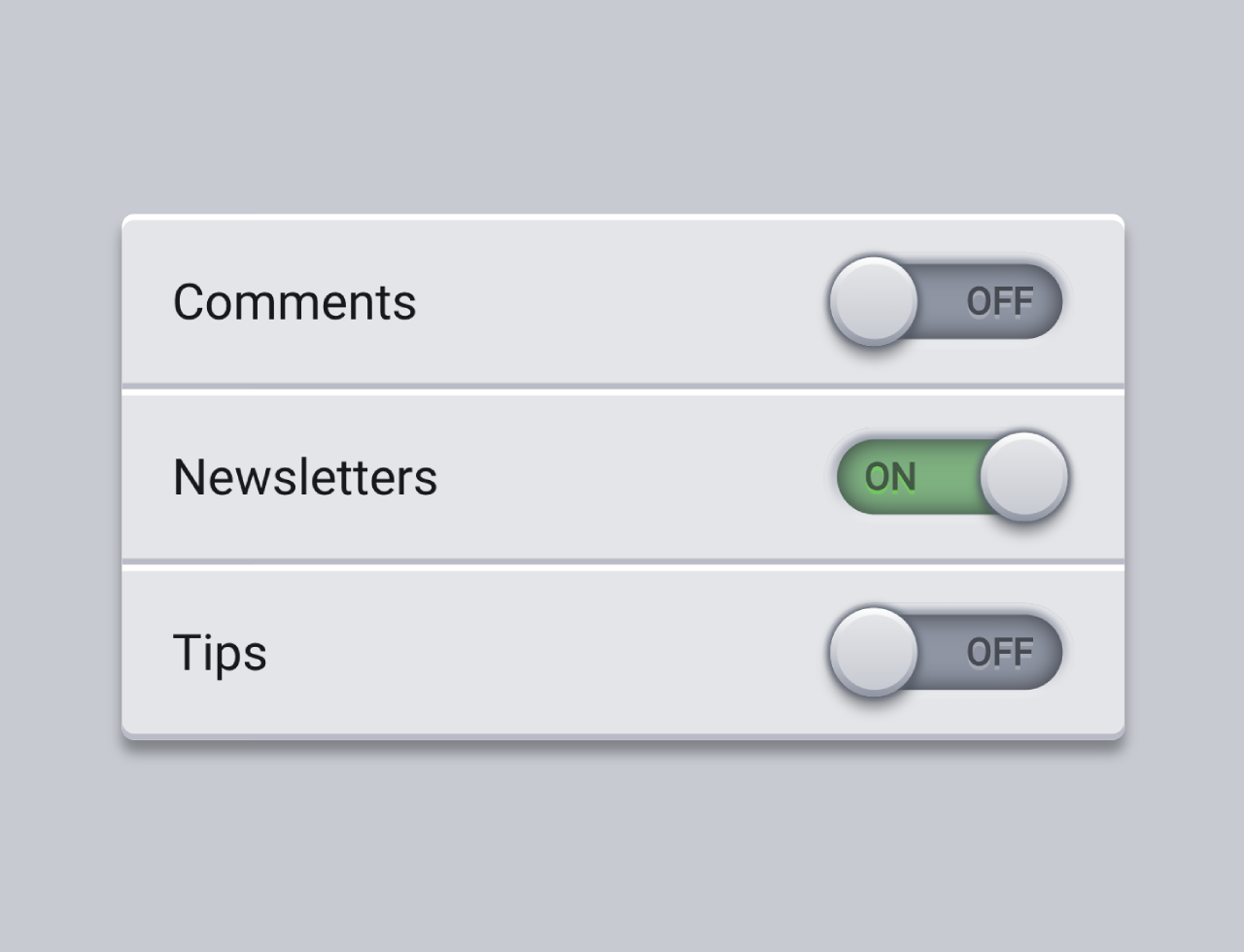 Skeuomorphic Toggle Buttons Using CSS — CodeHim Skeuomorphic Toggle Buttons Using CSS — CodeHim