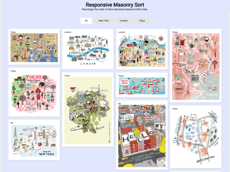 Responsive Masonry Layout with Sortable Items — CodeHim