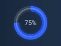 Circular Progress With Percentage and Glass Effect — CodeHim