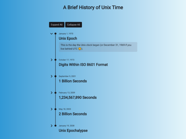 Collapsible Timeline Using CSS3 and Vanilla JS — CodeHim